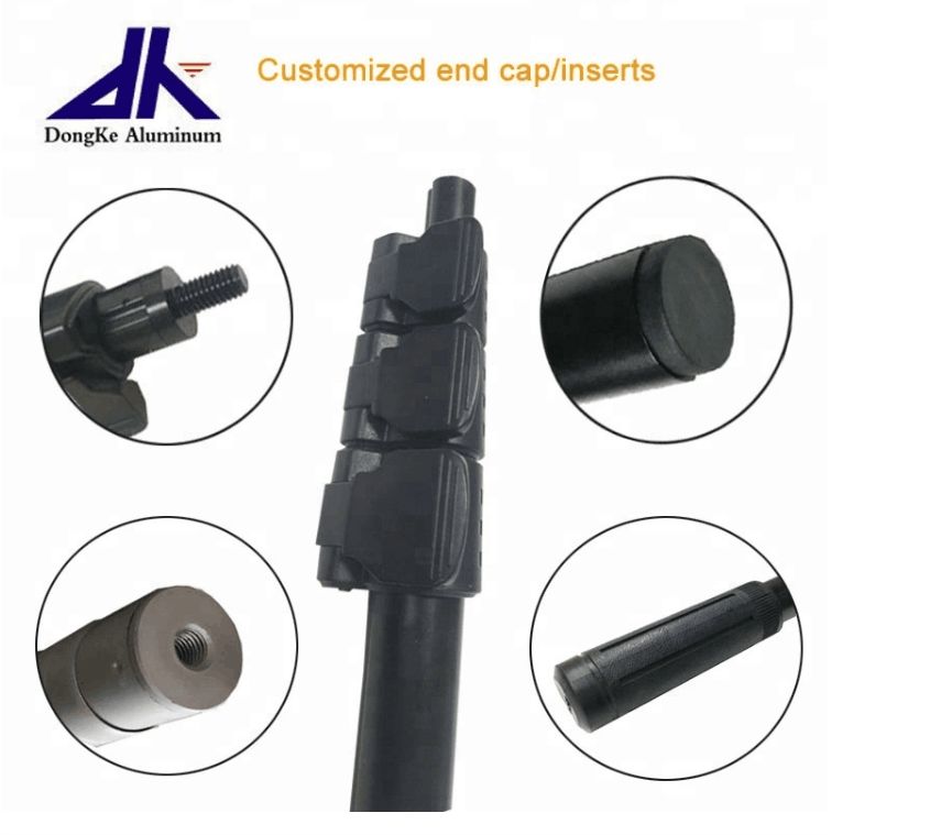 Aluminum telescoping pole with flip clamp