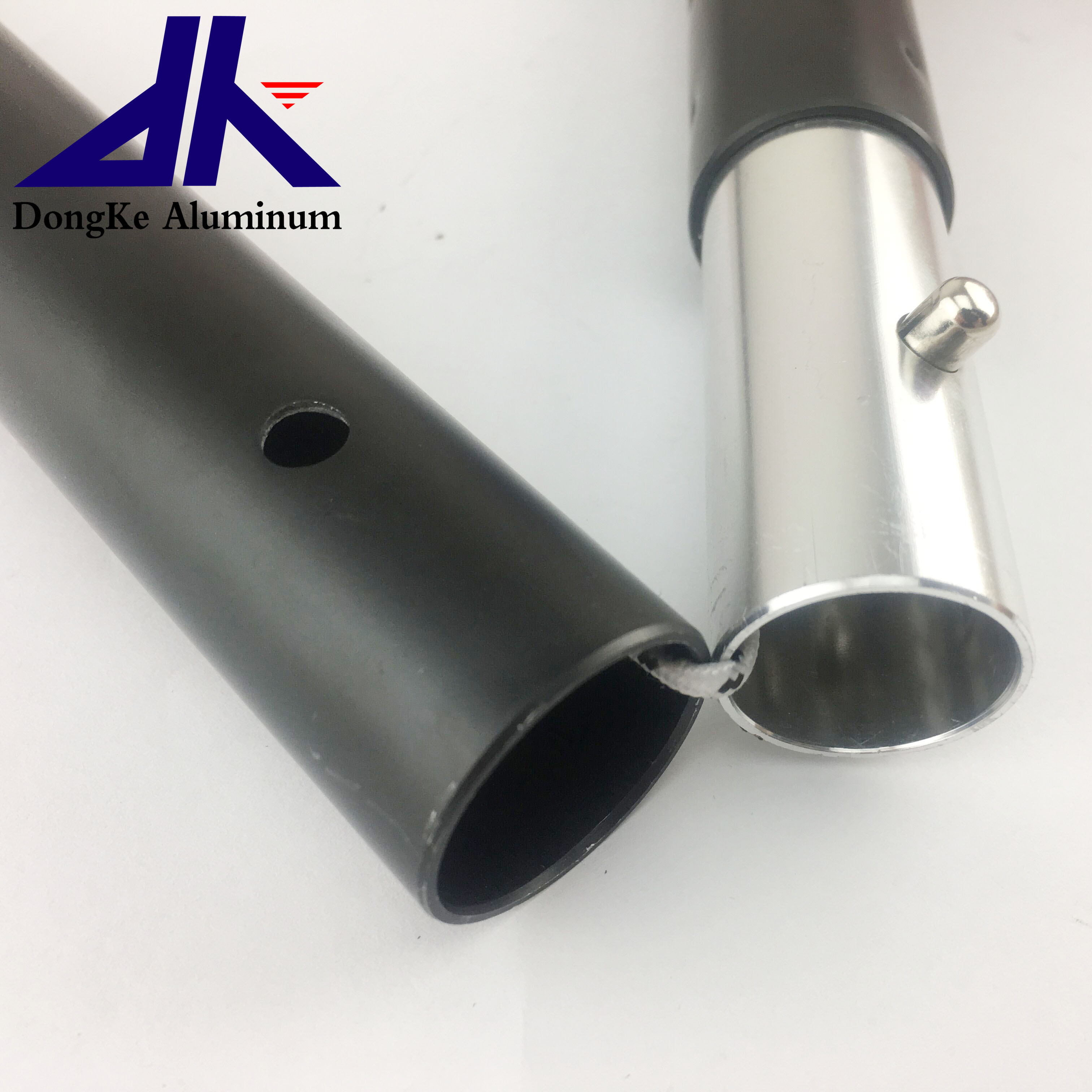 spring button lock tent poles with bungee cord connection