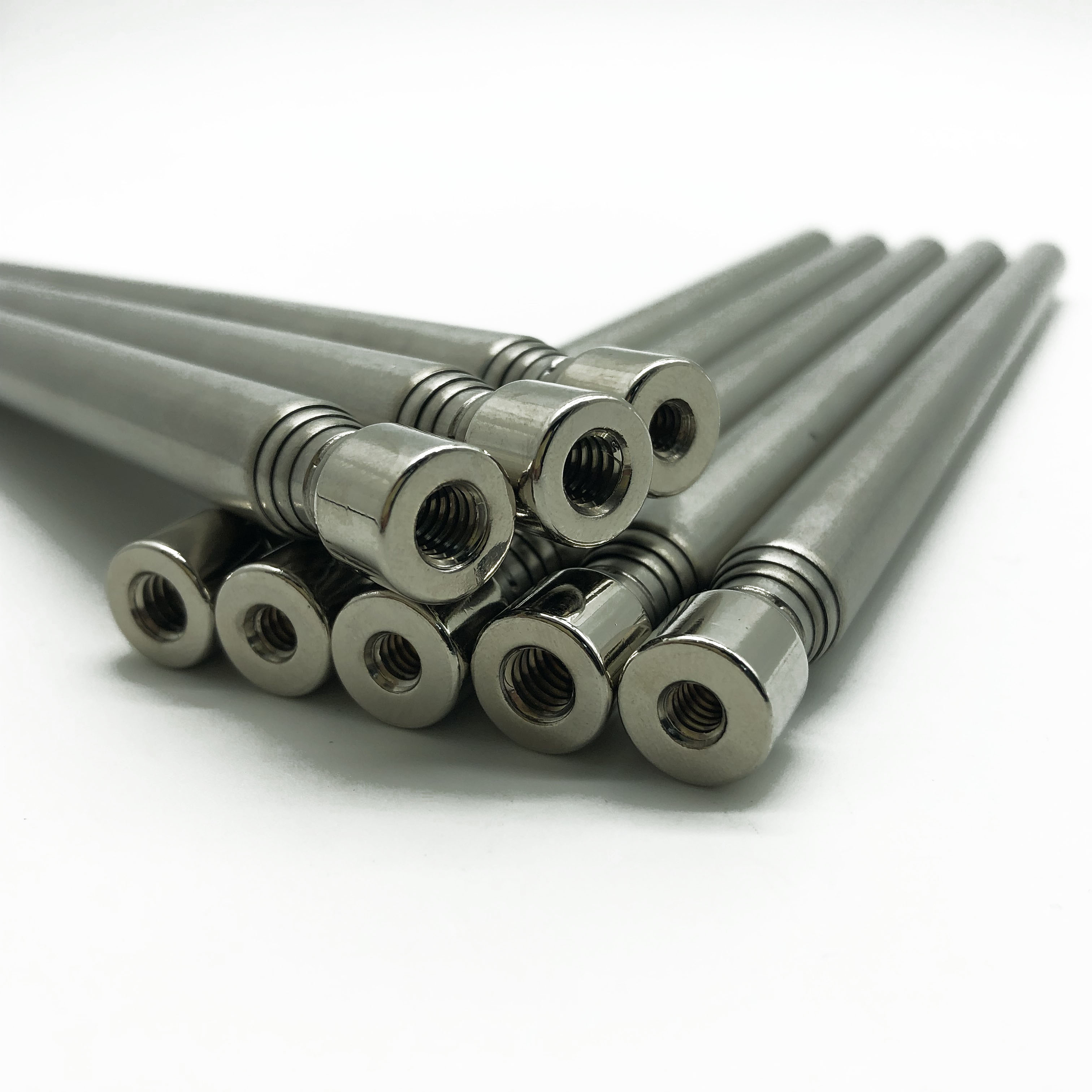 stainless steel telescopic pole with male/female screw head