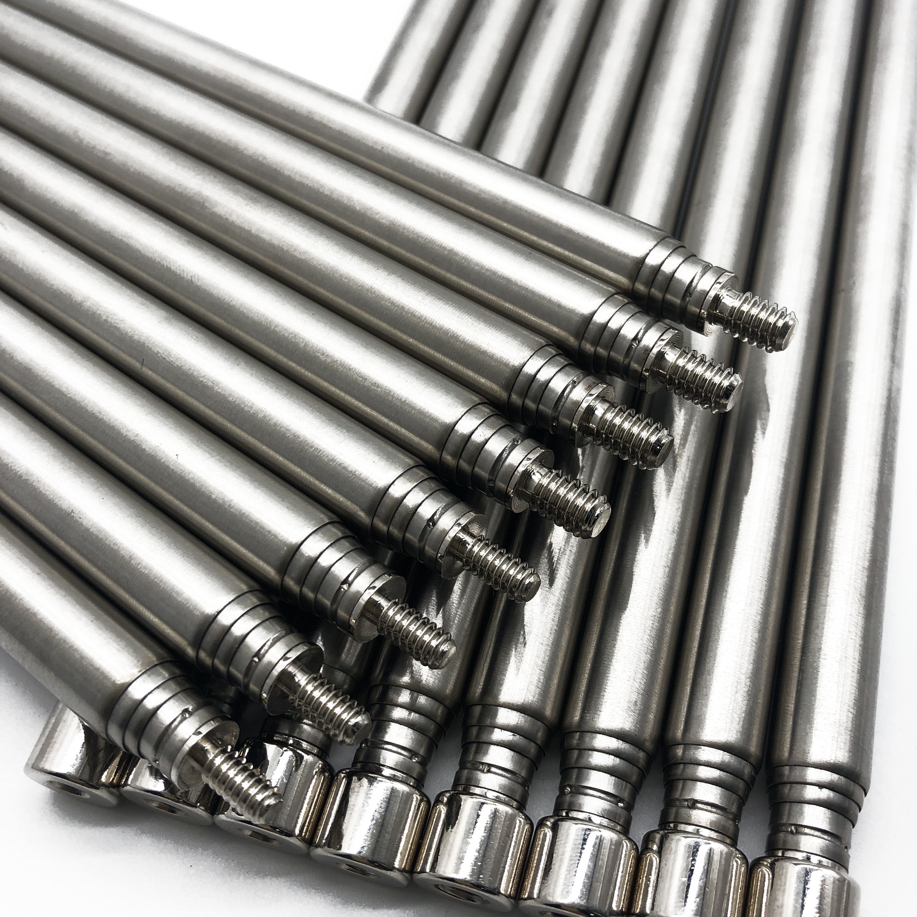 stainless steel telescopic pole with male/female screw head
