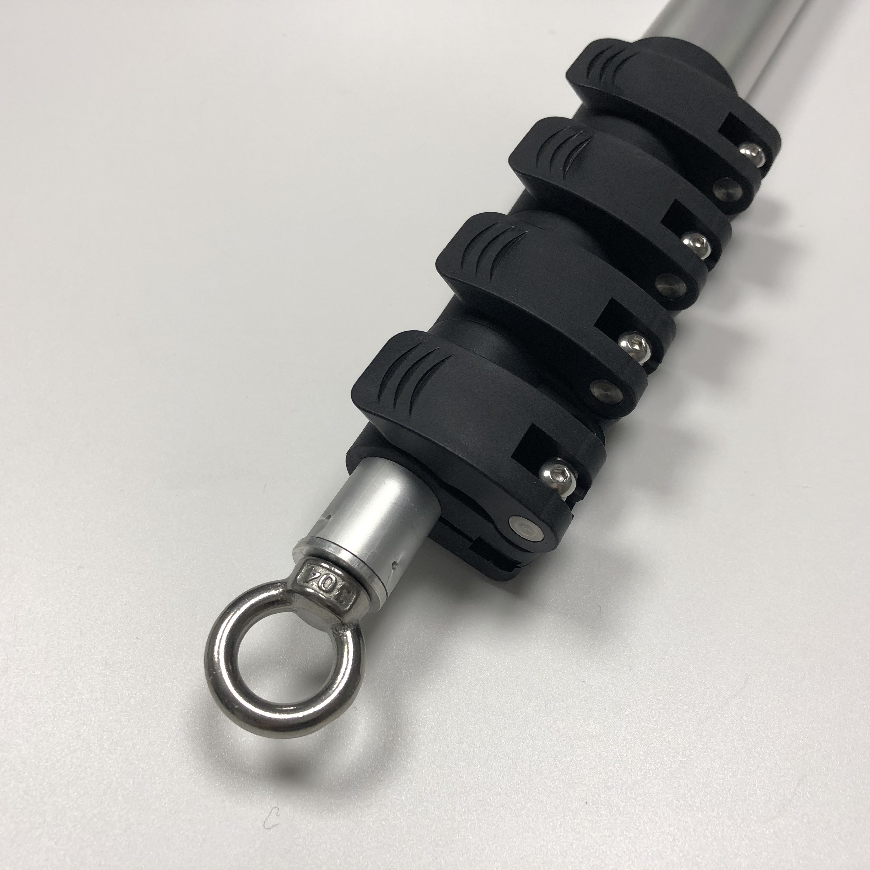 flip lock pro aluminum telescopic pole with Eye Bolts/Ring