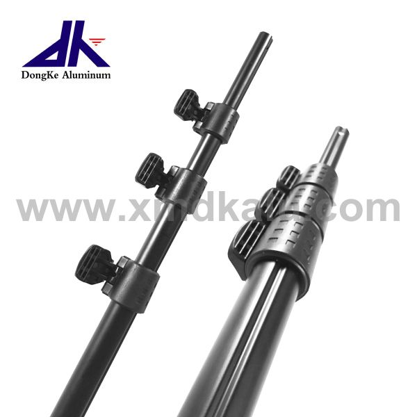 Aluminum telescoping pole with flip clamp