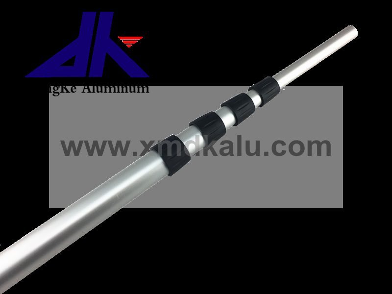 Twist lock aluminum telescopic tube with small rod in the end for tents
