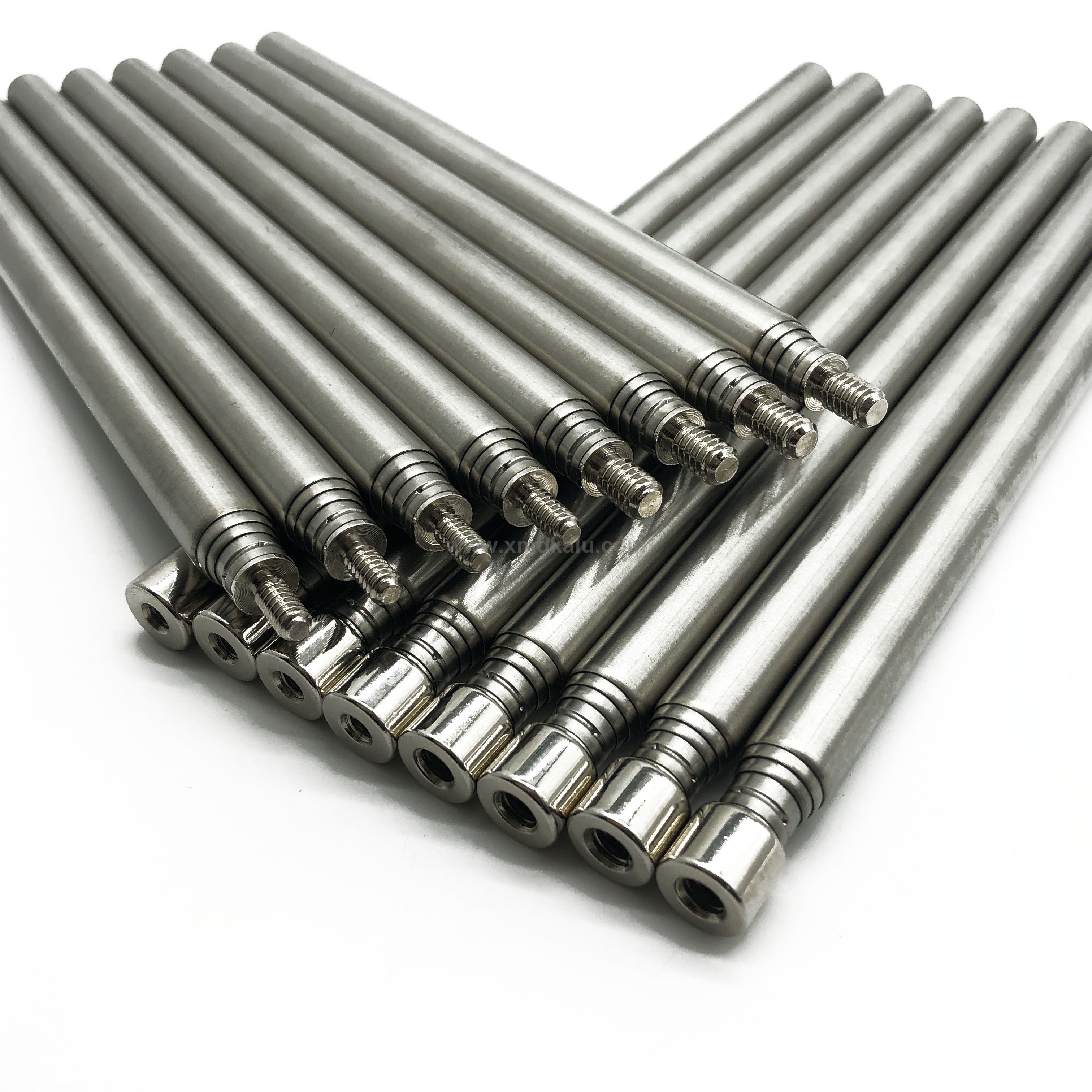 stainless steel telescopic pole with male/female screw head