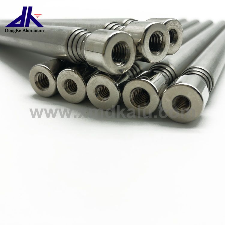 stainless steel telescopic pole with male/female screw head