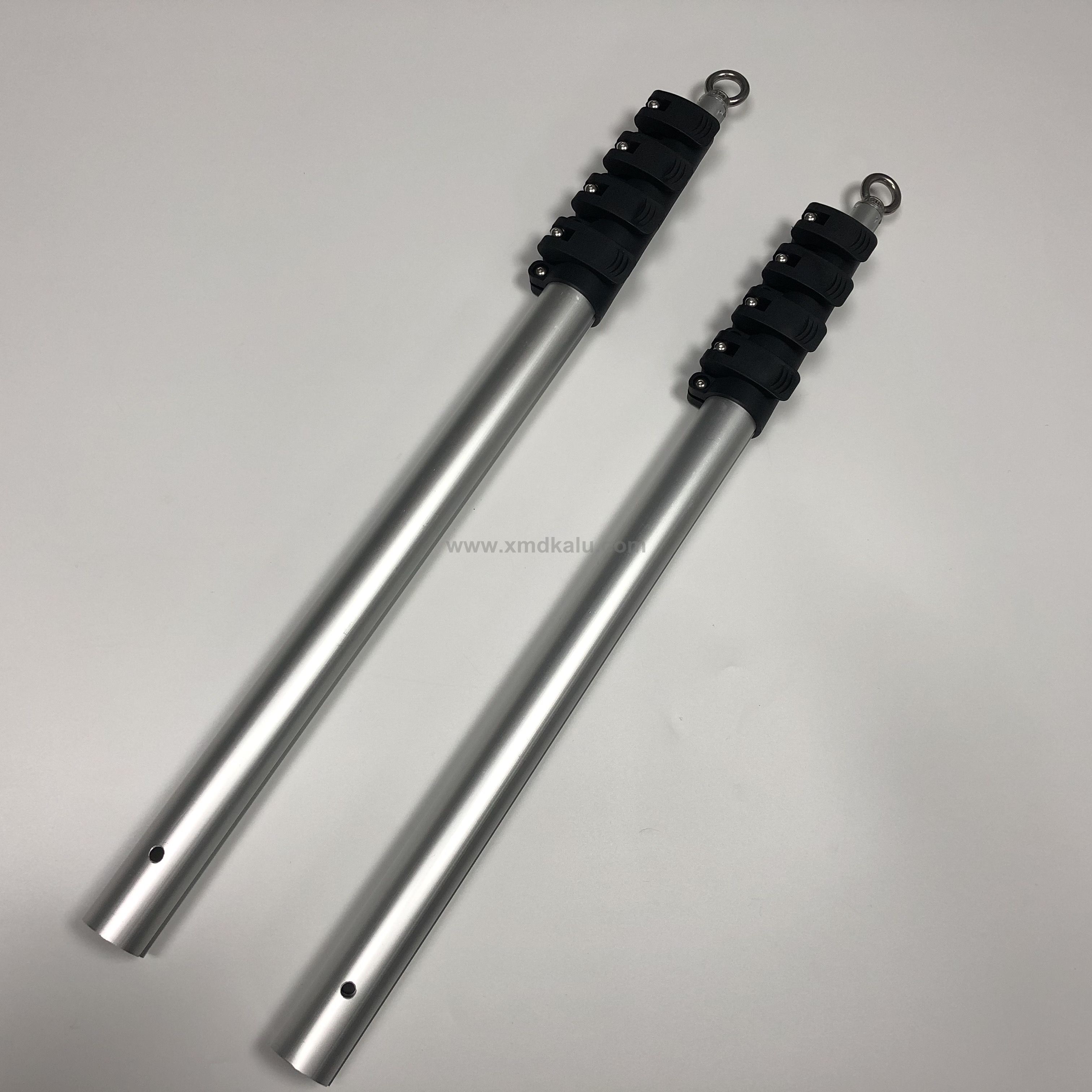 flip lock pro aluminum telescopic pole with Eye Bolts/Ring
