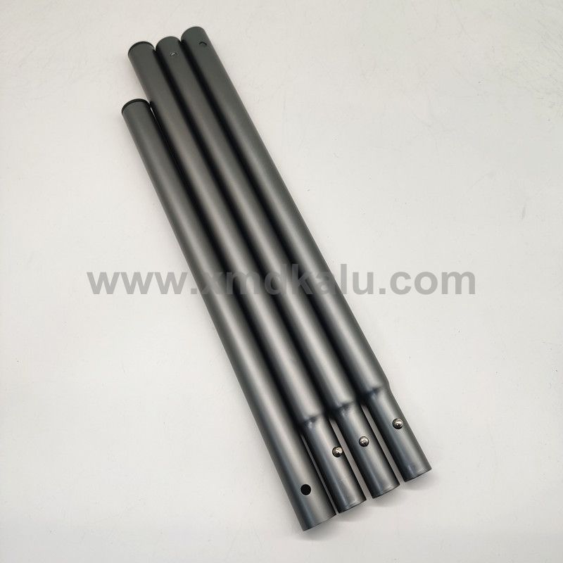 aluminum tube anodized gray custom color with swag tube