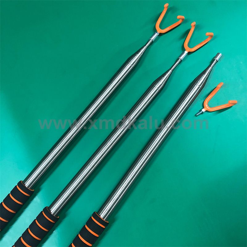 Amazon hot sell 14ft disc golf retriever double hook claw hook stick ...