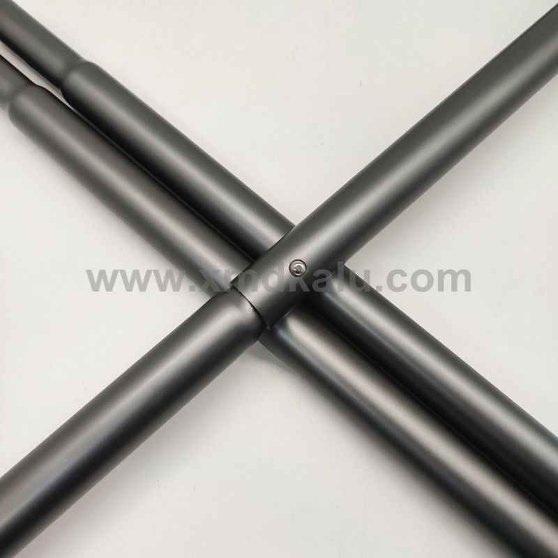 Professional aluminum pole swaging tube tarp pole with spring button ...