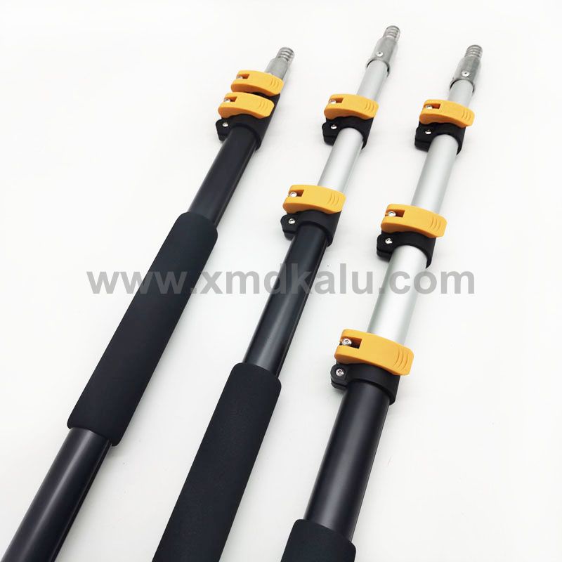 New arrival aluminum telescopic pole with spring button lock telescopic ...