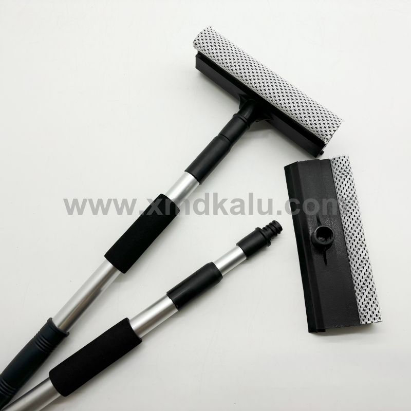 2-in-1 Window Cleaner Sponge and Soft Rubber Strip With Telescopic ...