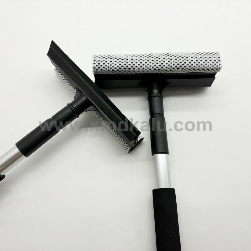 2-in-1 Window Cleaner Sponge and Soft Rubber Strip With Telescopic ...