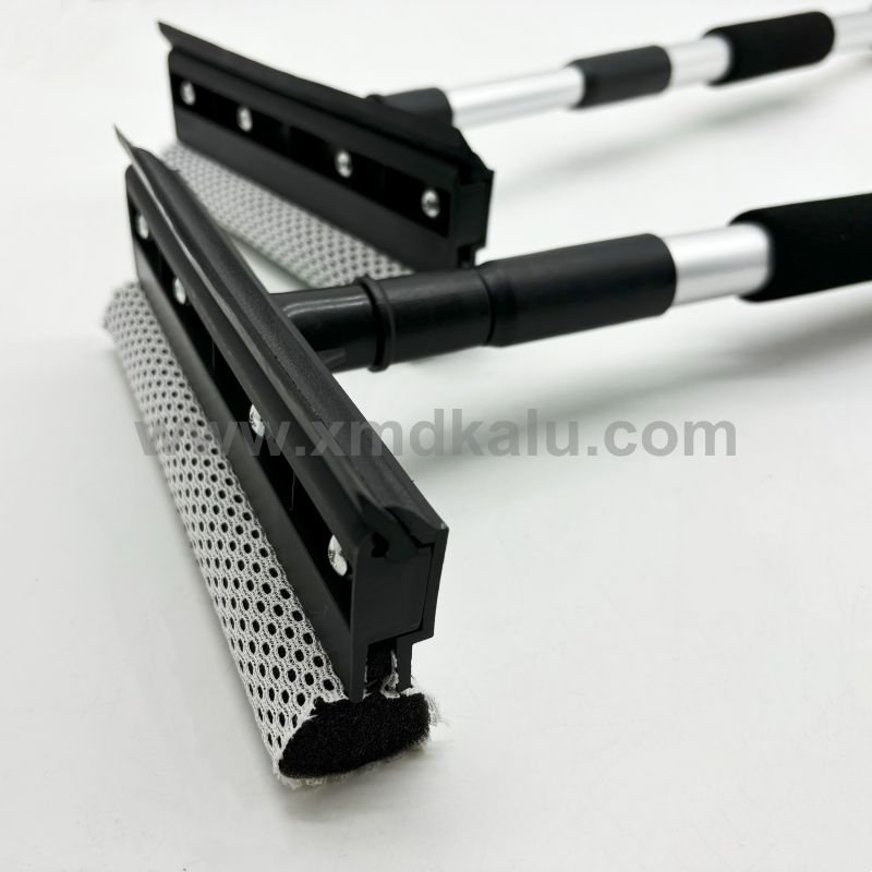 2-in-1 Window Cleaner Sponge and Soft Rubber Strip With Telescopic ...